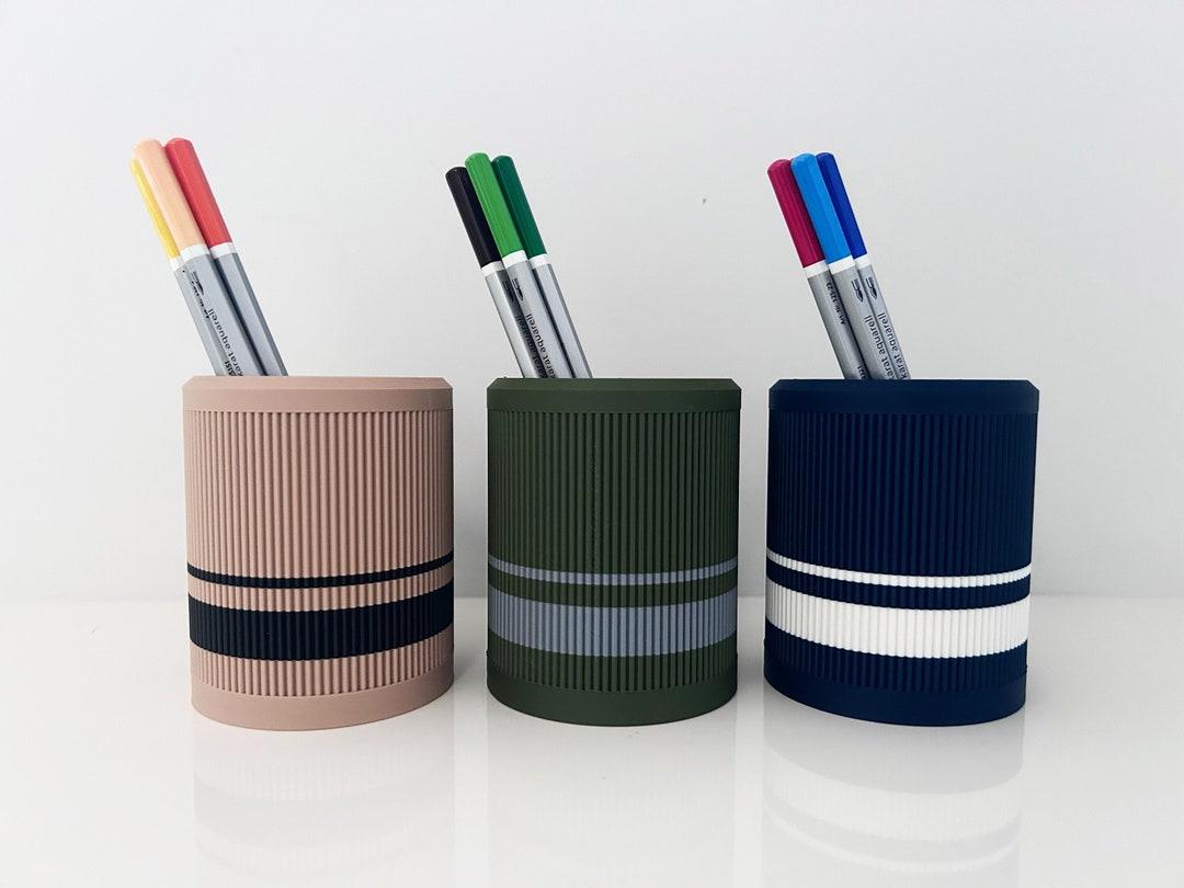 Minimalist Pencil Cup - 3 Compartments for Superior Organization - Etsy