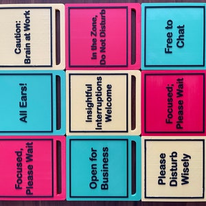 Desktop Status Sign - Do Not Disturb, Welcome, Important Only ...