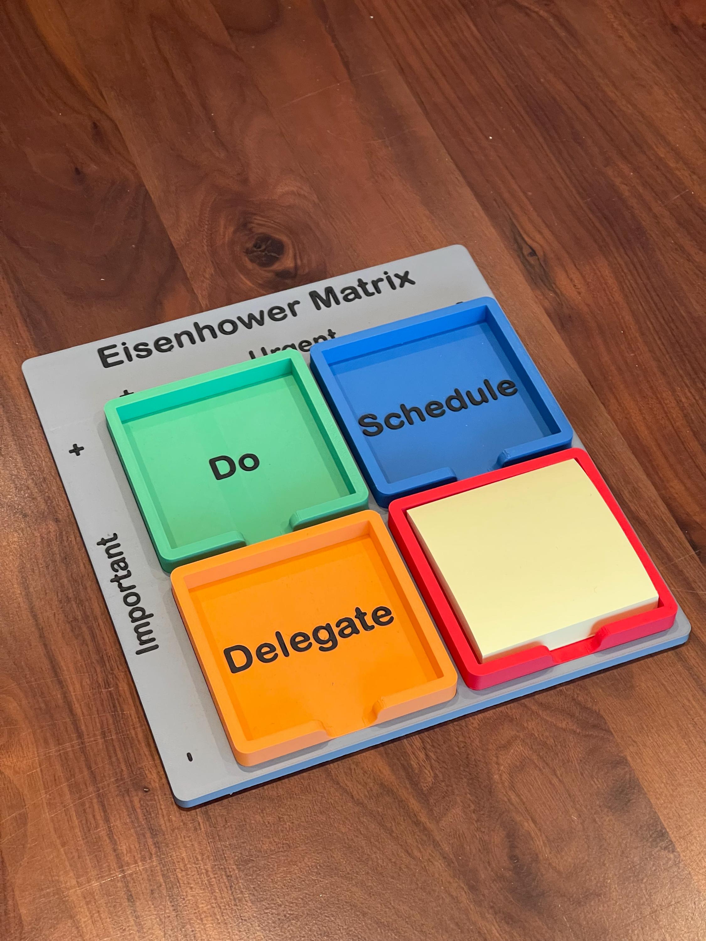 3d-printed Eisenhower Matrix: Desk Organizer for 3x3 Post-it Notes - Etsy