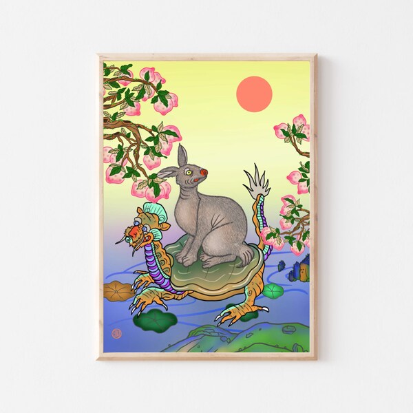 Turtle Whimsical Painting - Etsy
