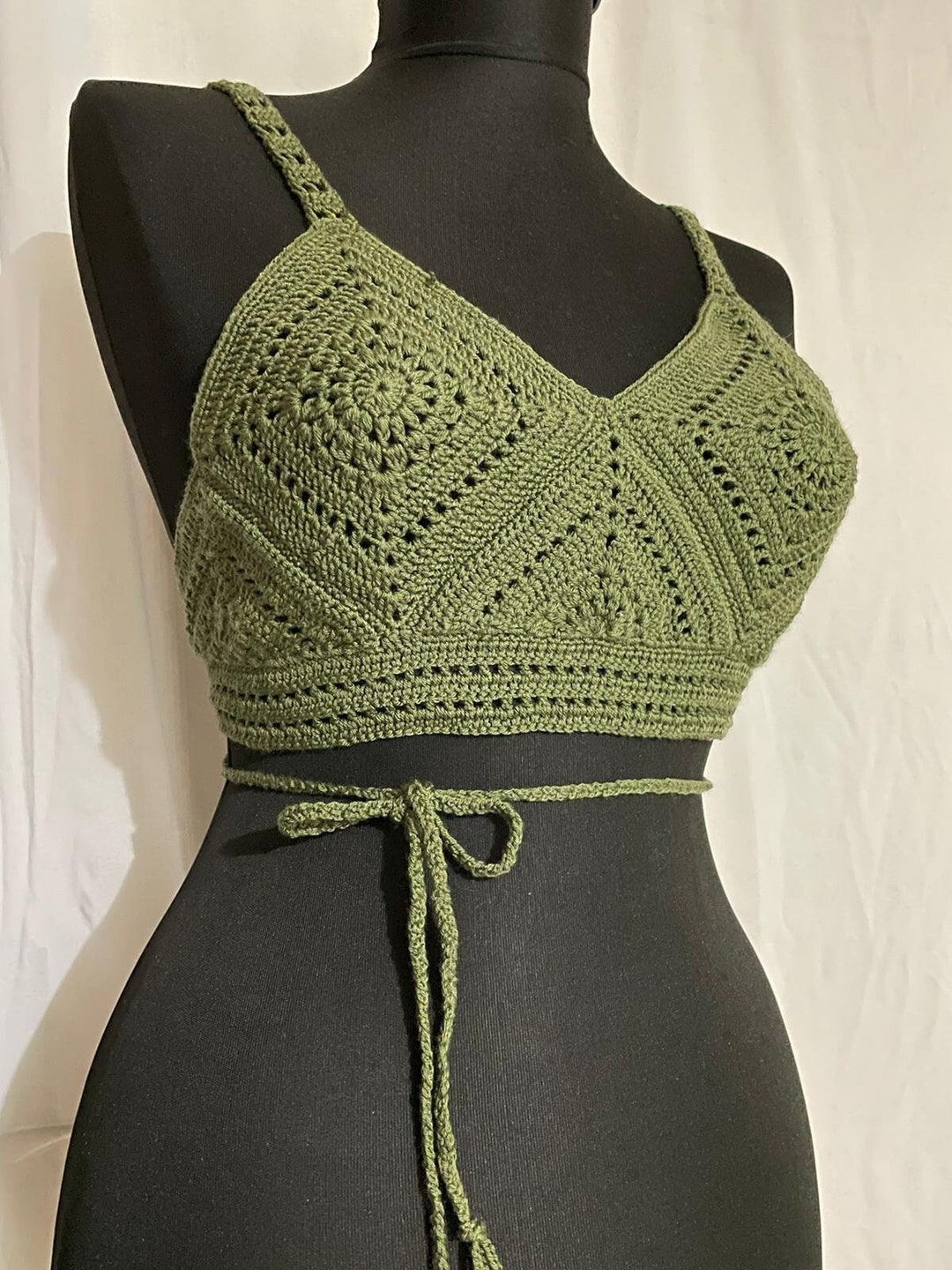 Crochet Classic Bralette,festival Crop Top Customizable Crochet Crop ...