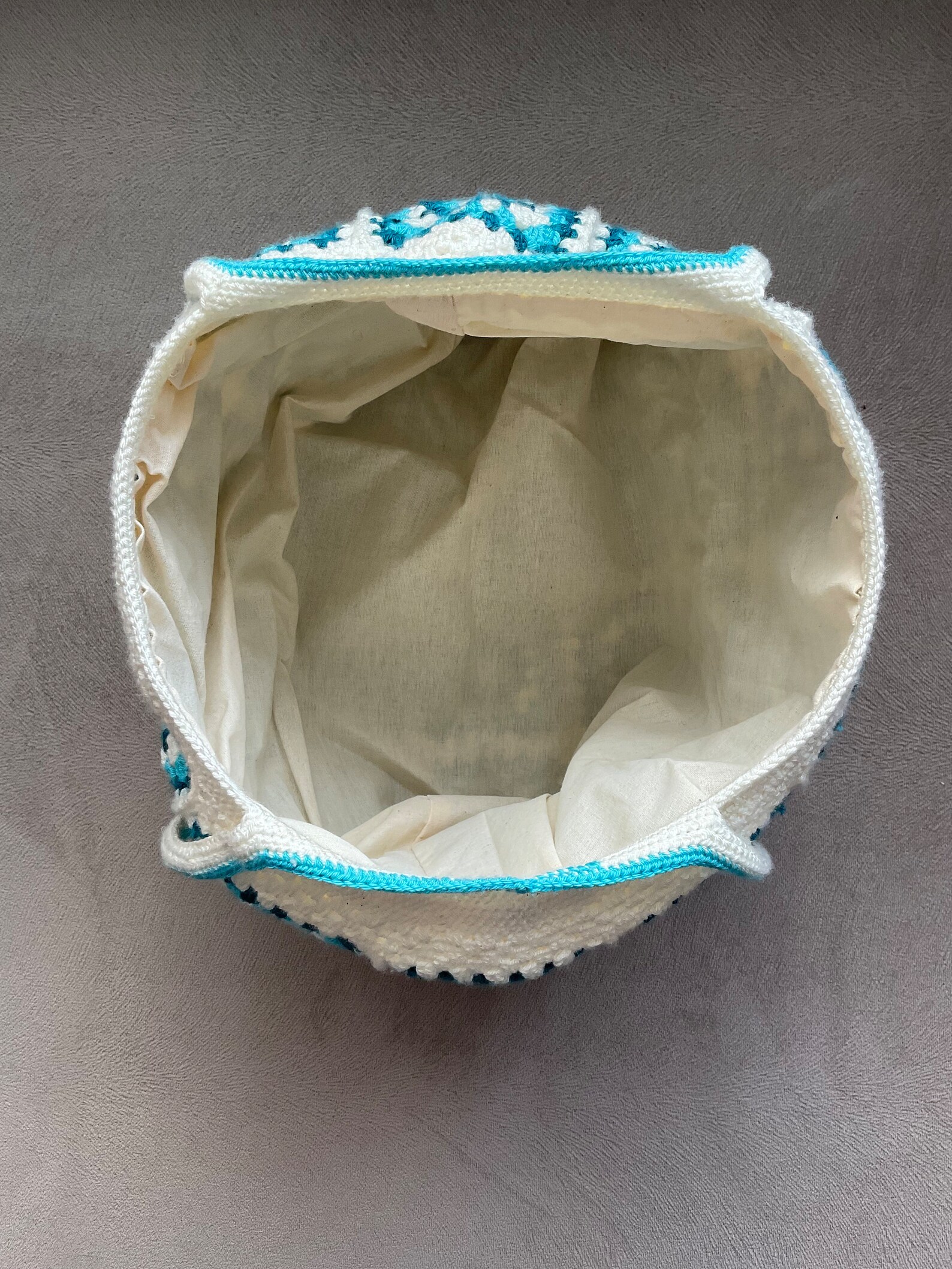 Cream Crochet Bag, Hippie Bag, Boho Bag, Granny Square Bag, Retro Bag ...