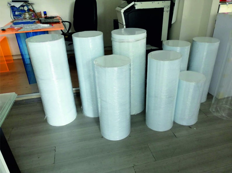 Plexi Cylinder Column Triple , Acrylic Cylinder Column,wedding 3 Pcs - Etsy