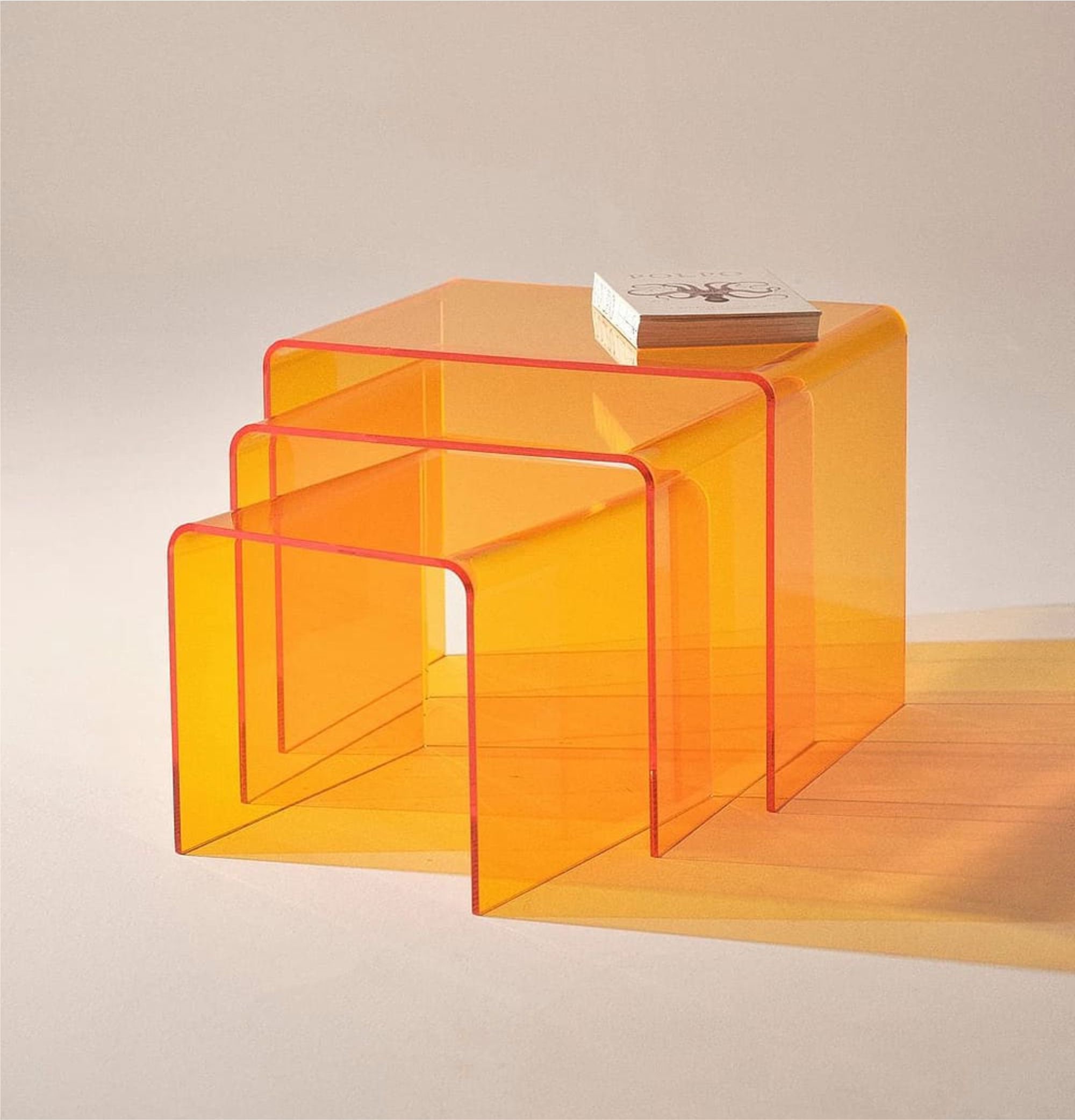 Transparent Plexi Nesting Table - Etsy