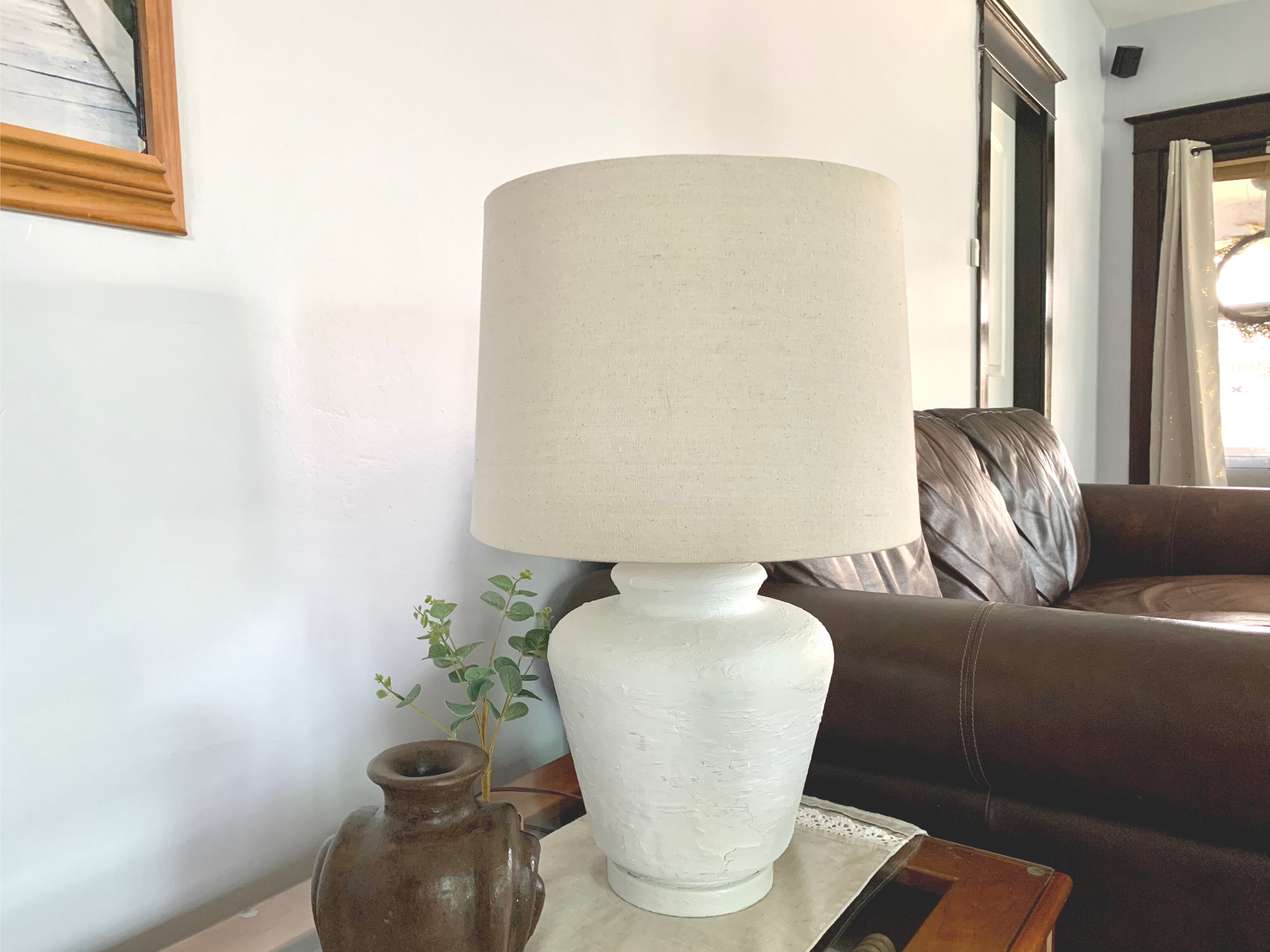White Ceramic Textured Lamp - Etsy