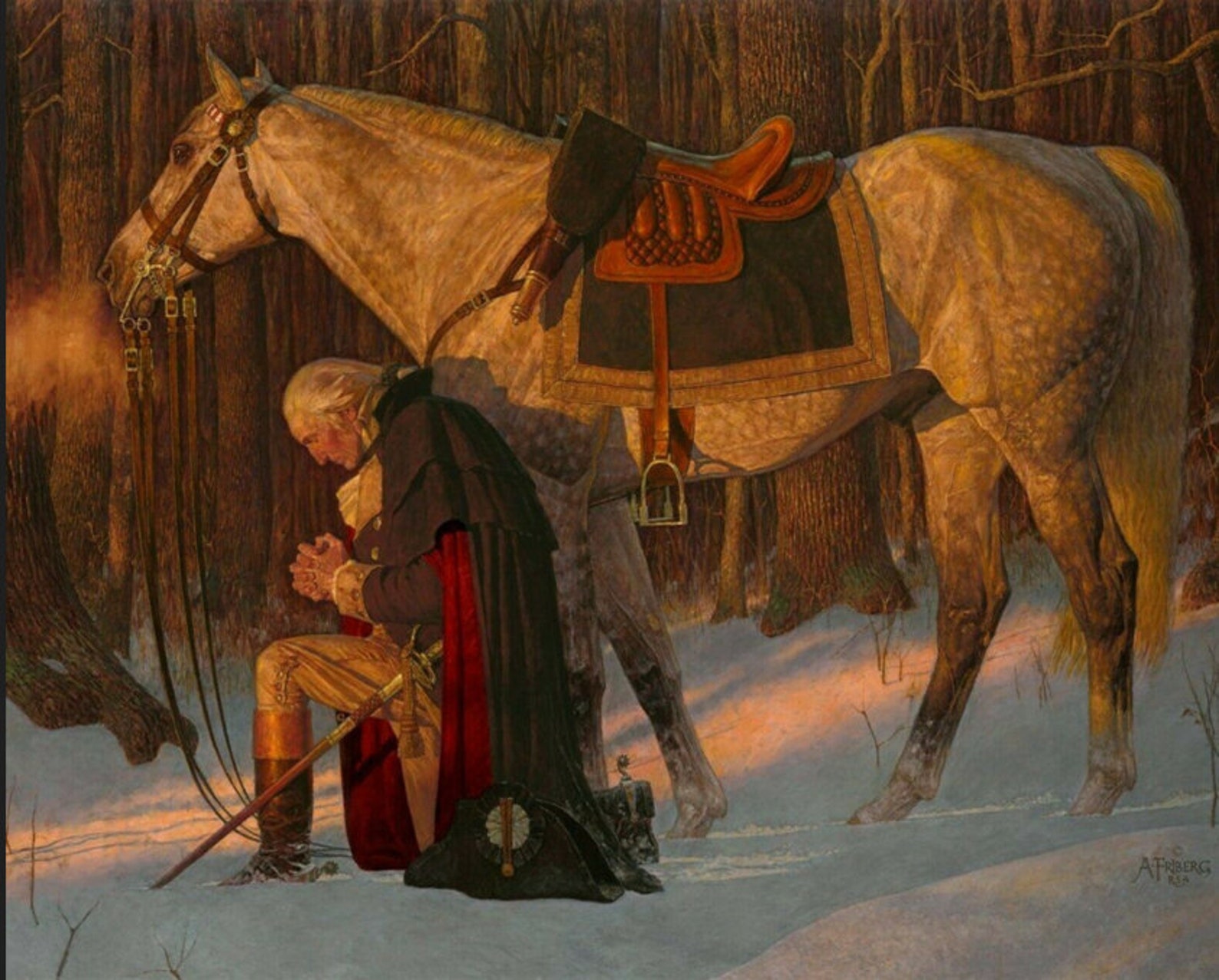 Print Prayer at Valley Forge Arnold Friberg - Etsy