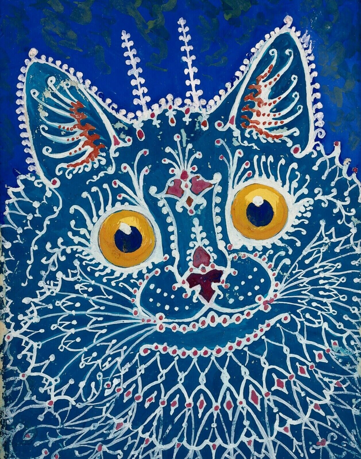 Print Louis Wain Trippy Kitty Psychedelic Cat - Etsy