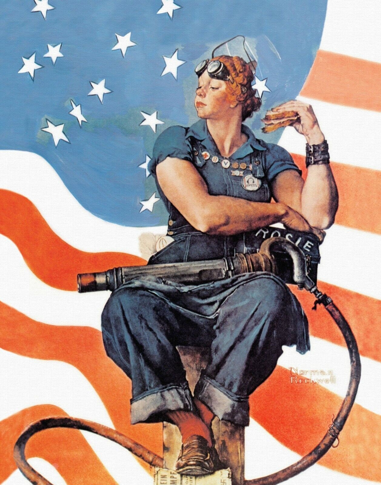Canvas or Print - Rosie the Riveter by Norman Rockwell - Etsy