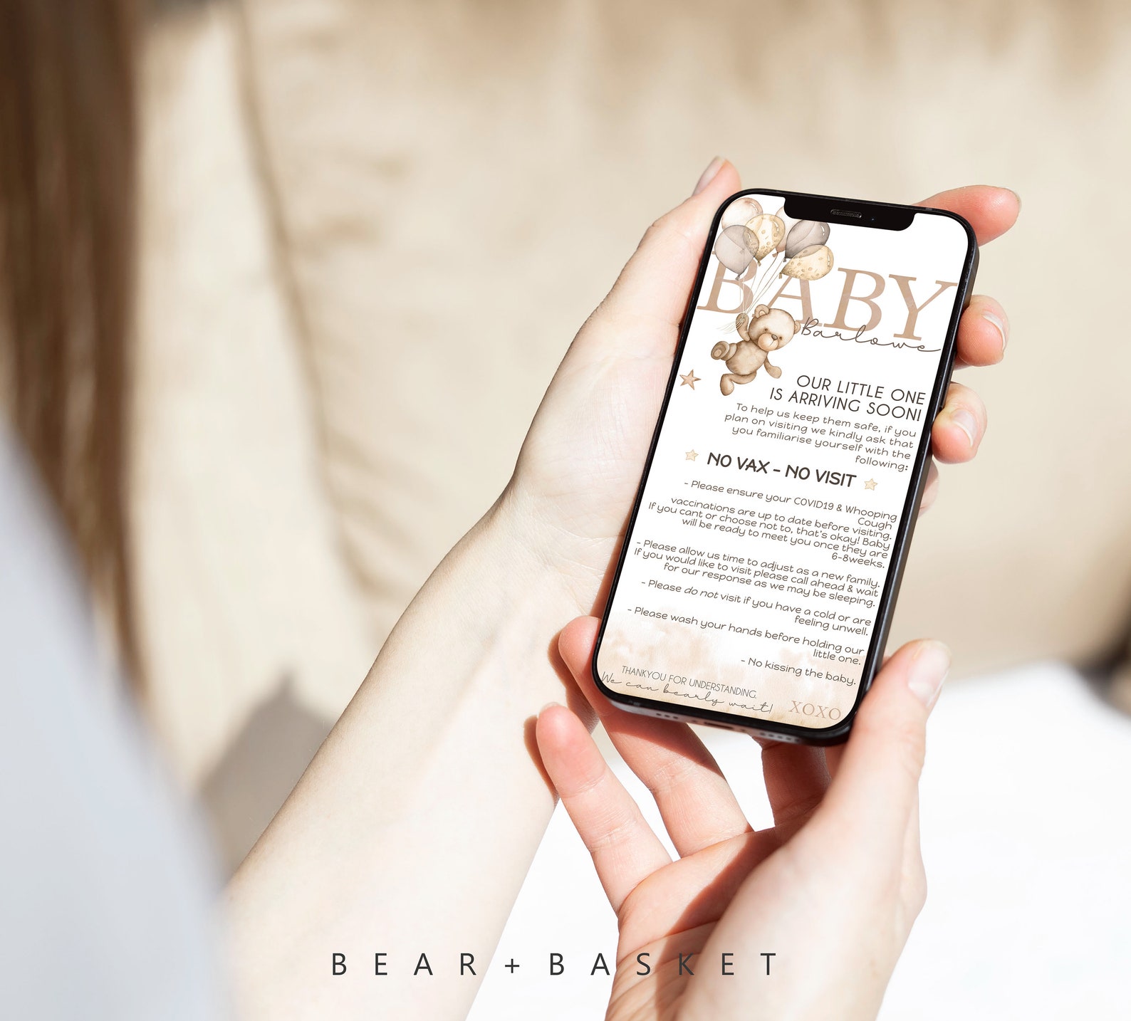 Baby No Visit No Vax Social Media Post Template Baby Visit - Etsy Australia