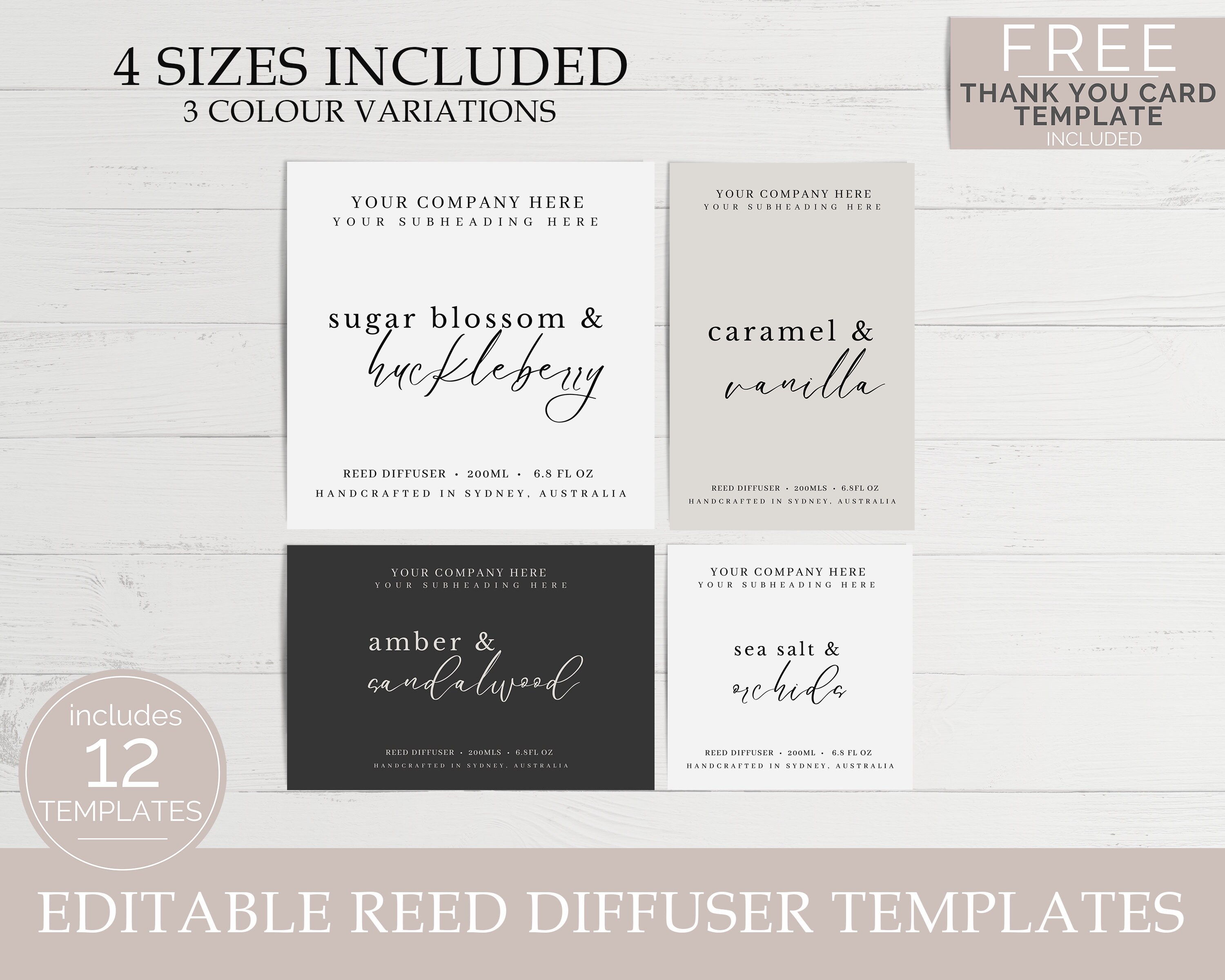 Editable Reed Diffuser Label Reed Diffuser Labels Canva - Etsy Australia