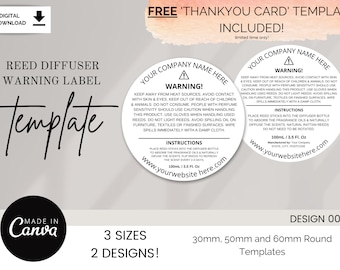 Reed Diffuser Warning Label - Etsy