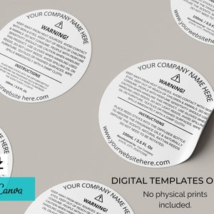 Editable Reed Diffuser Warning Label / Candle Warning Label / - Etsy