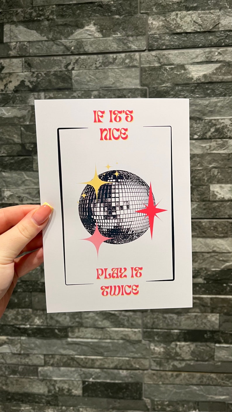 Groovy Disco Ball Print Dance Home Decor If Its Nice - Etsy