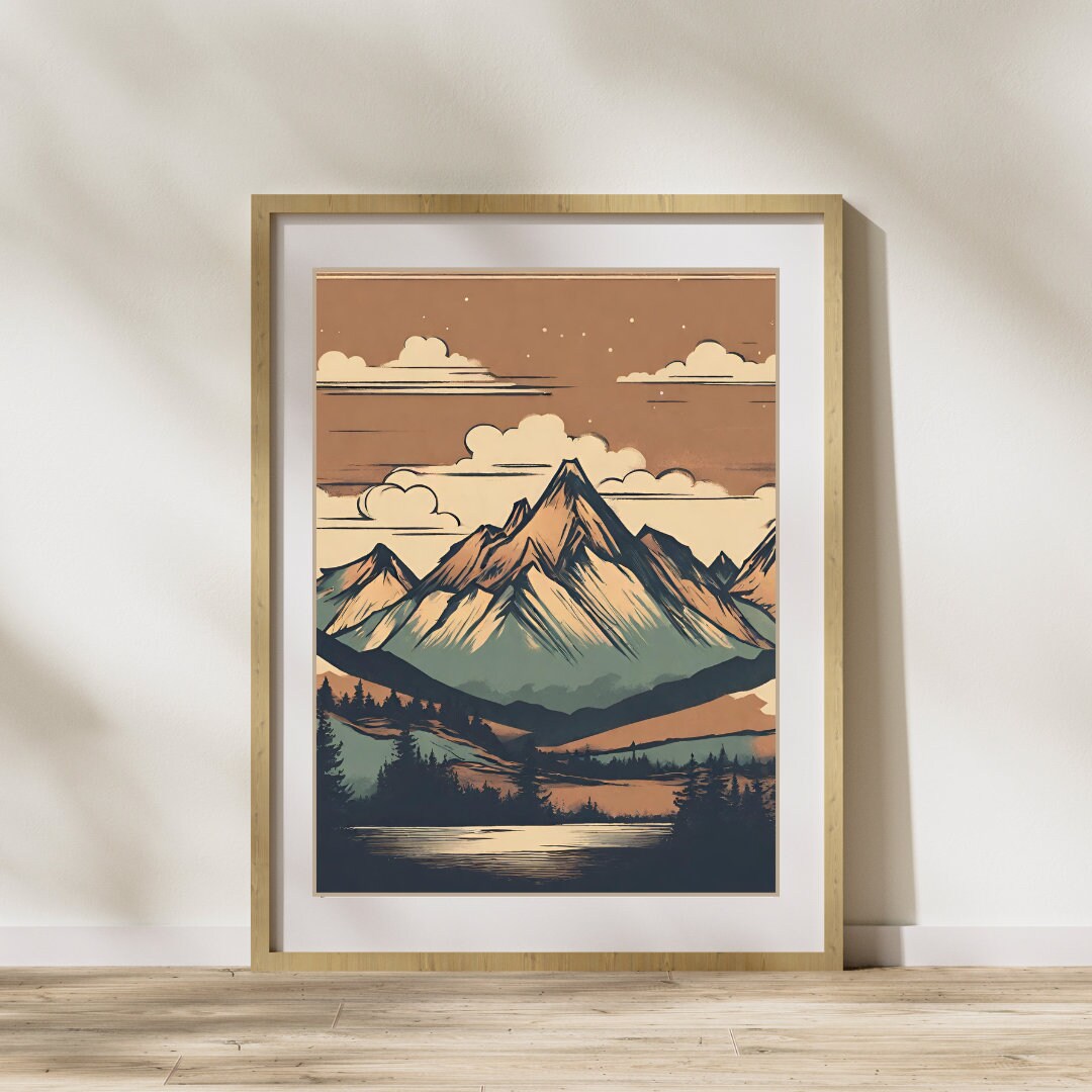Vintage Mountains - Etsy