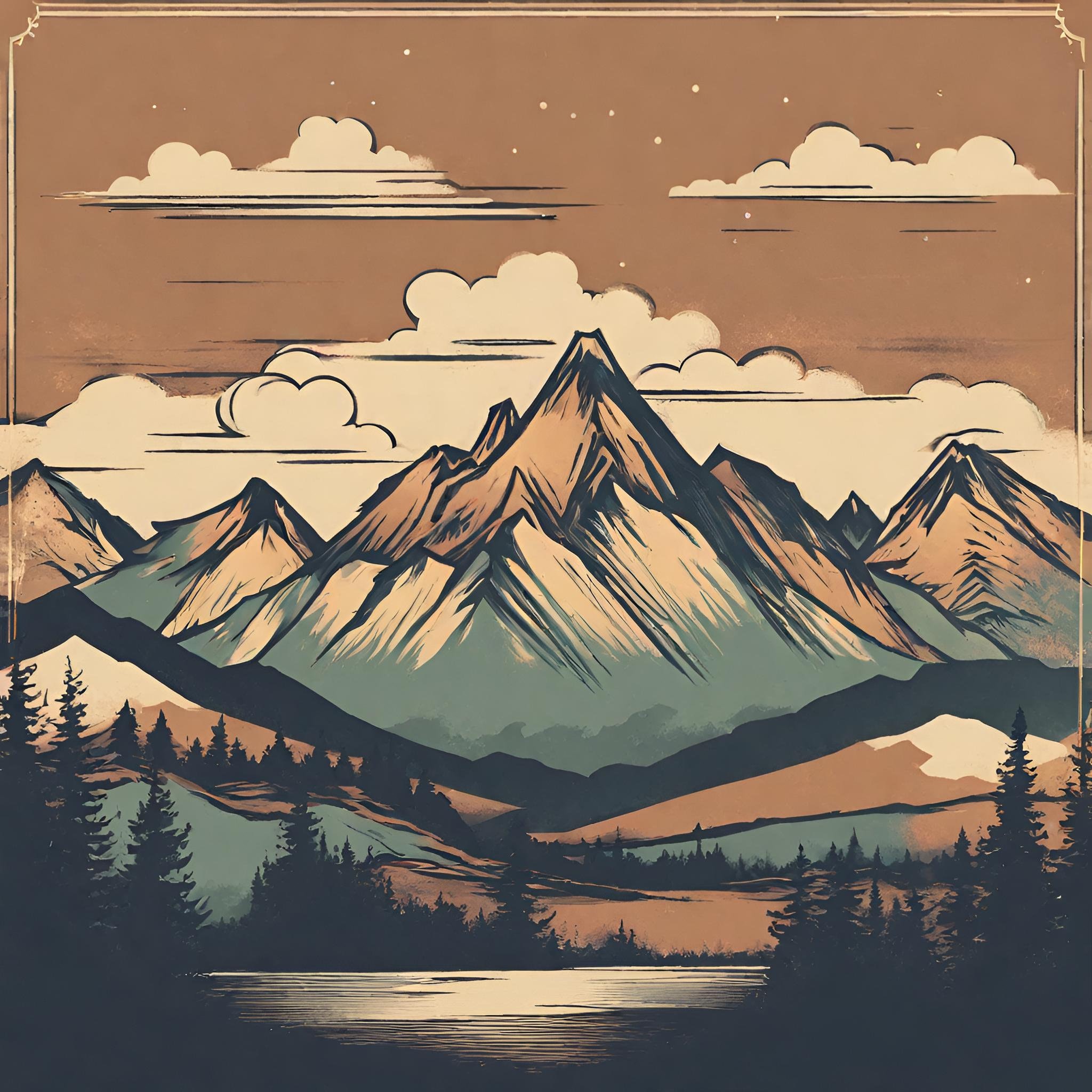 Vintage Mountains - Etsy