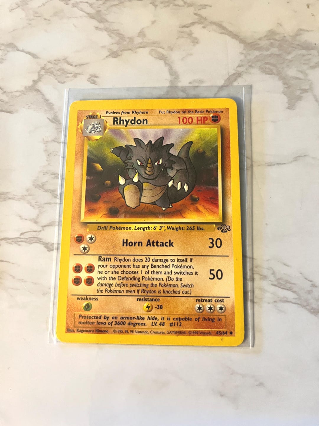 1999 Rhydon Pokémon Card – Jungle Set, WOTC #45/64 - Never Played - Etsy