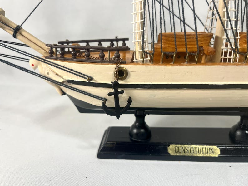 Vintage USS Constitution Model Ship – Nautical Display Collectible - Etsy