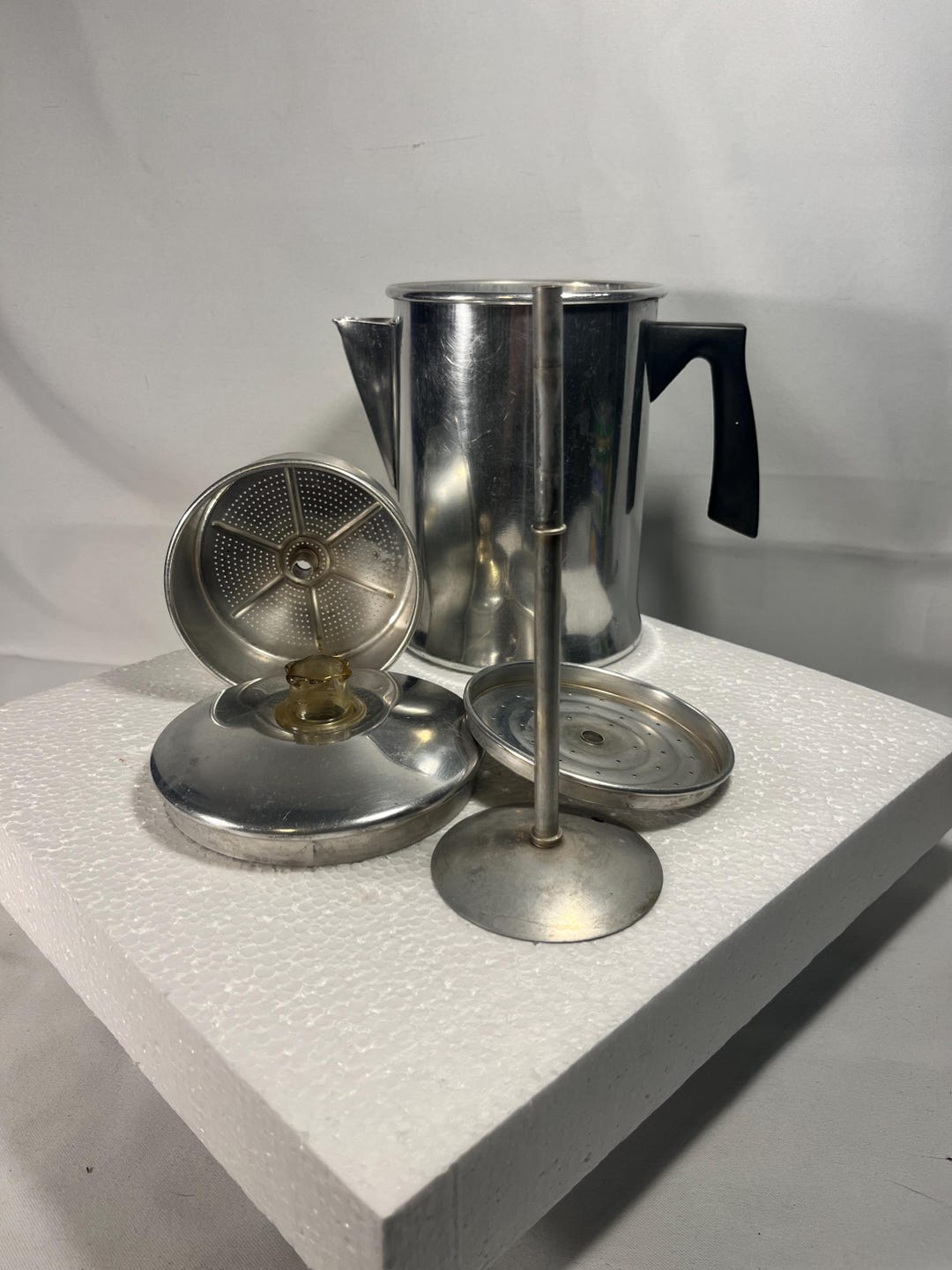 Vintage Mirro Coffee Percolator – 6–8 Cup Aluminum Stovetop Pot – 1960s ...