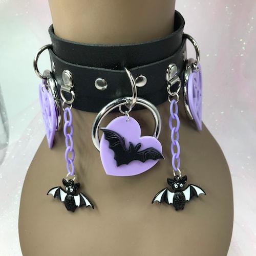 Black Beginning Pastel Kawaii Emo Goth Choker Necklace - Etsy