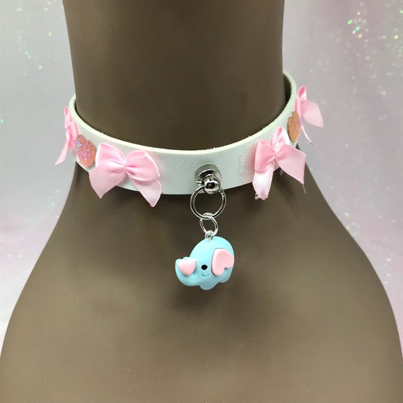 White Elephant pastel Kawaii Emo Goth Choker Necklace - Etsy