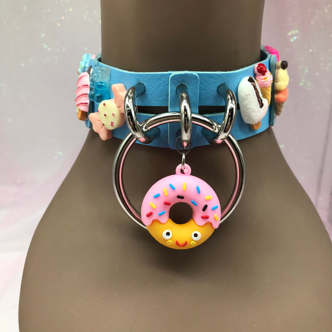 Blue “ Donuts “ Pastel Kawaii Choker Necklace Collar Candy - Etsy