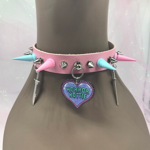 Pink Horror Hottie Pastel Kawaii Emo Goth Choker Necklace - Etsy