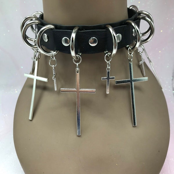 Cross Necklace Goth - Etsy
