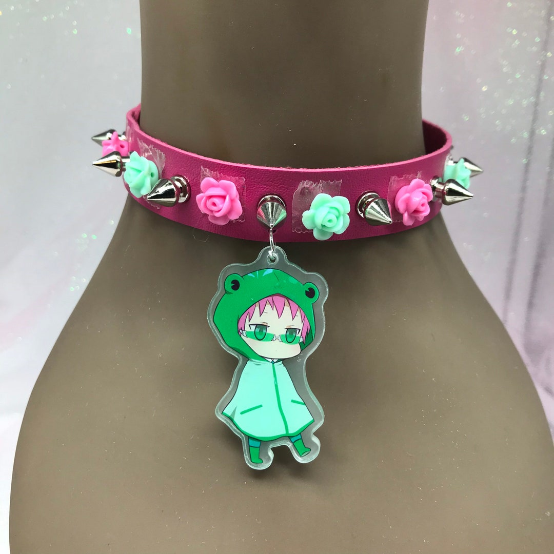 Pink Hanging Pastel Kawaii Emo Goth Choker Necklace Collar - Etsy