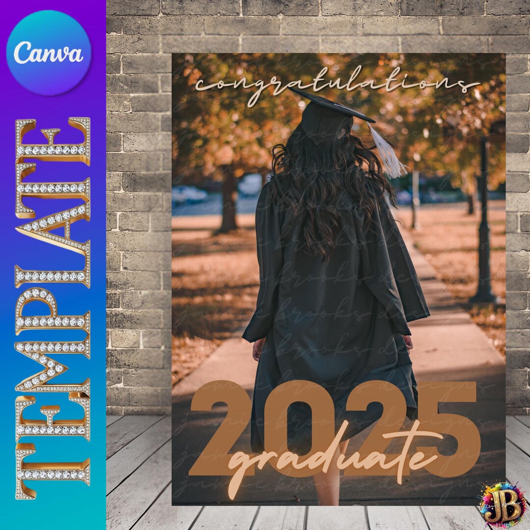 Graduation Poster Template | Canva Graduation Template | Graduation ...