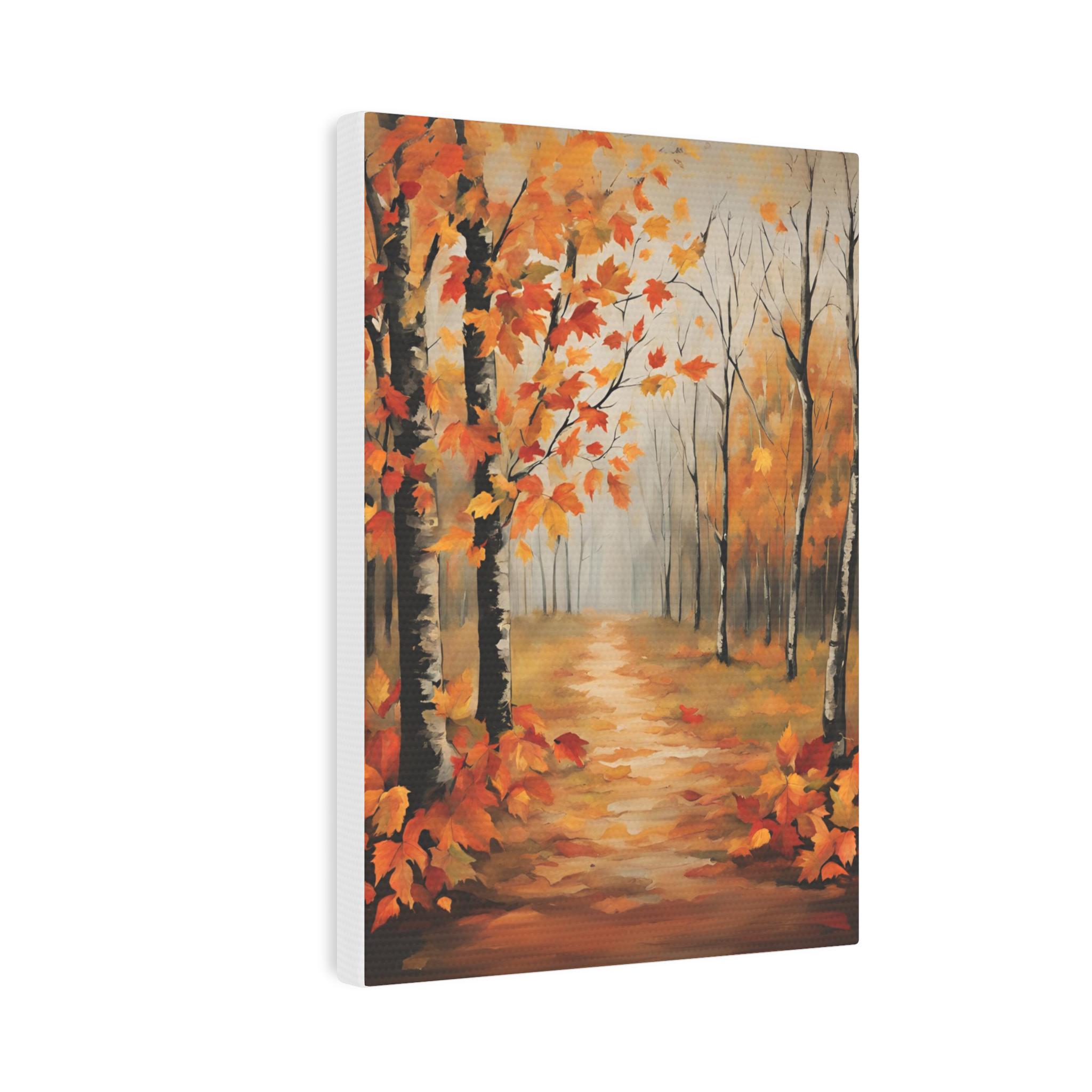 Canvas Photo Tile Forest Path Fall Print - Etsy