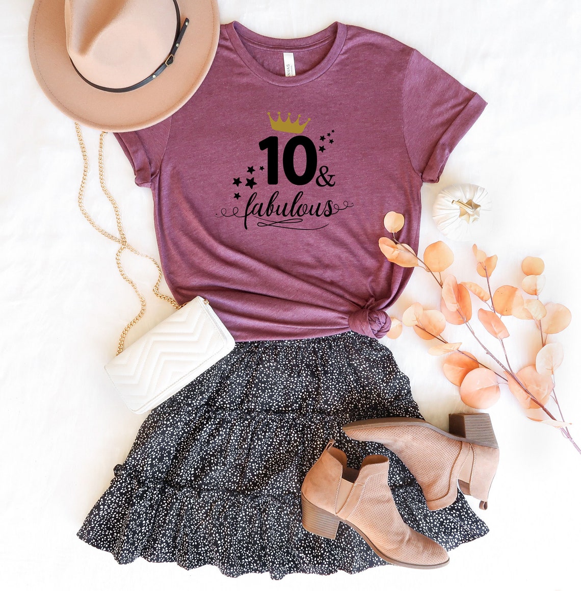 10 & Fabulous Shirt, Fabulous Birthday Shirt, 10 and Fabulous Shirt ...