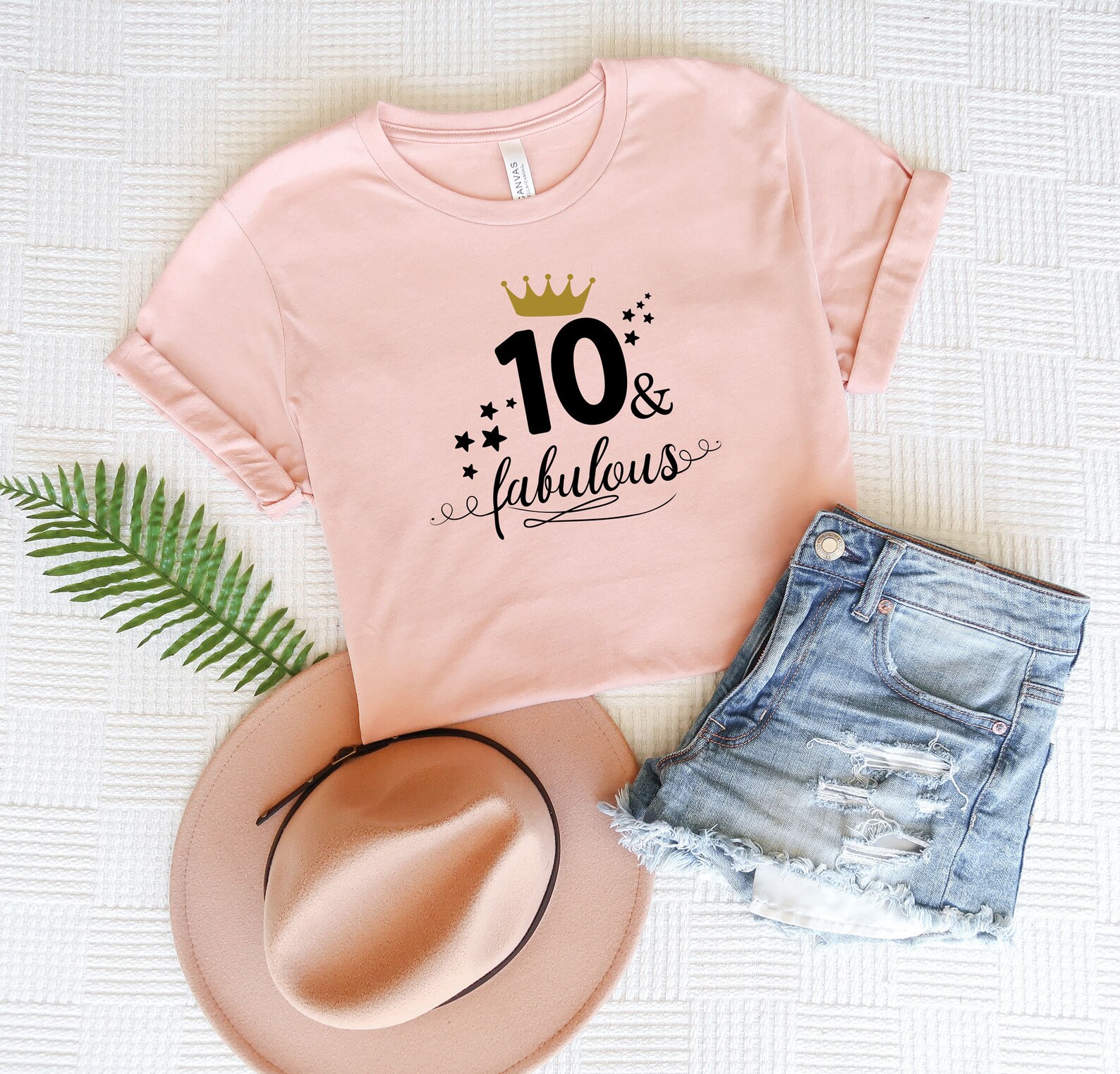 10 & Fabulous Shirt, Fabulous Birthday Shirt, 10 and Fabulous Shirt ...