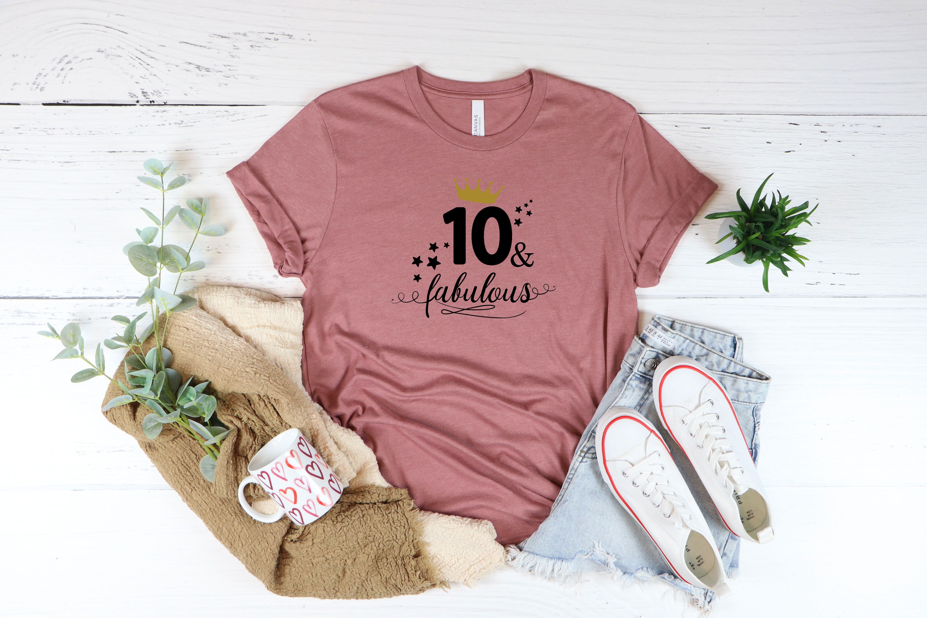 10 & Fabulous Shirt, Fabulous Birthday Shirt, 10 and Fabulous Shirt ...