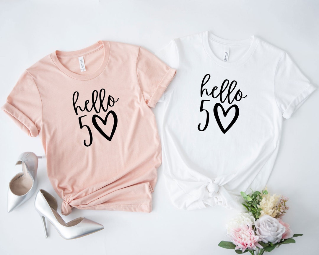 Hello 50 Shirt, Fifty Birthday T-Shirt, Birthday Trip Shirt, 50th ...