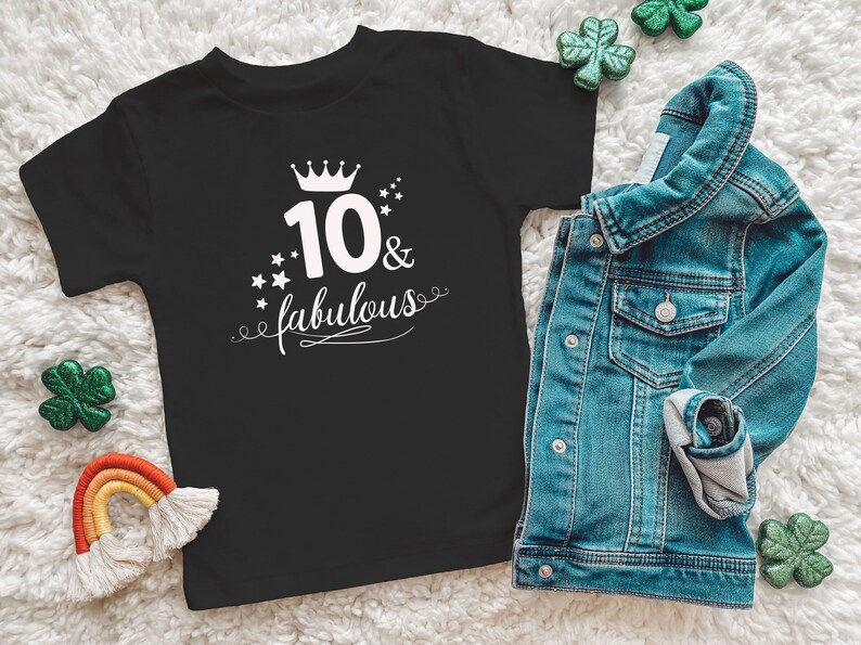 10 & Fabulous Shirt, Fabulous Birthday Shirt, 10 and Fabulous Shirt ...
