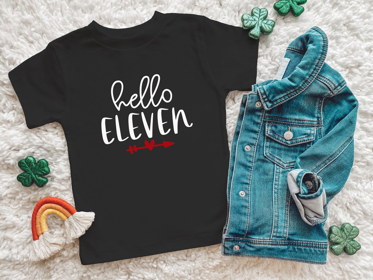 Hello Eleven Shirt, 11th Birthday Shirt, Custom Girl Birthday Shirt ...