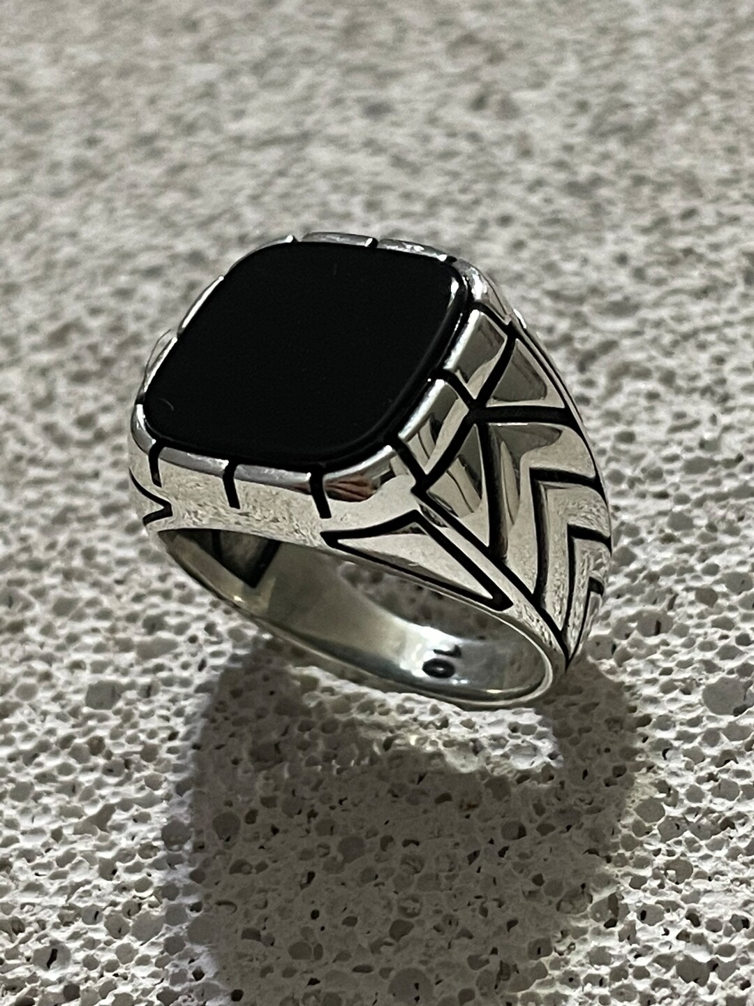Modern Men's Ring Shiny Silver Men Ring Mens Handmade - Etsy
