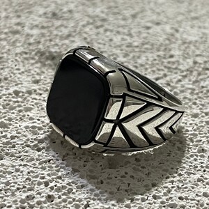 Modern Men's Ring, Shiny Silver Men Ring, Mens Handmade Ring, Men's ...