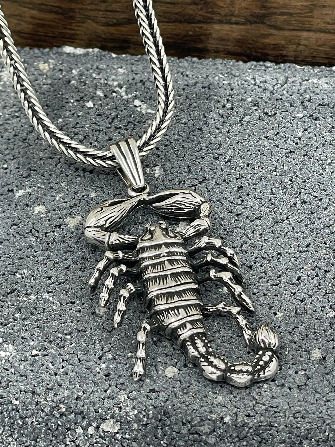 925 Scorpion Scorpion Handmade Sterling Silver Men Necklace, Scorpio ...
