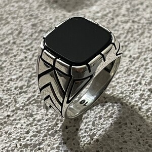 Modern Men's Ring Shiny Silver Men Ring Mens Handmade - Etsy