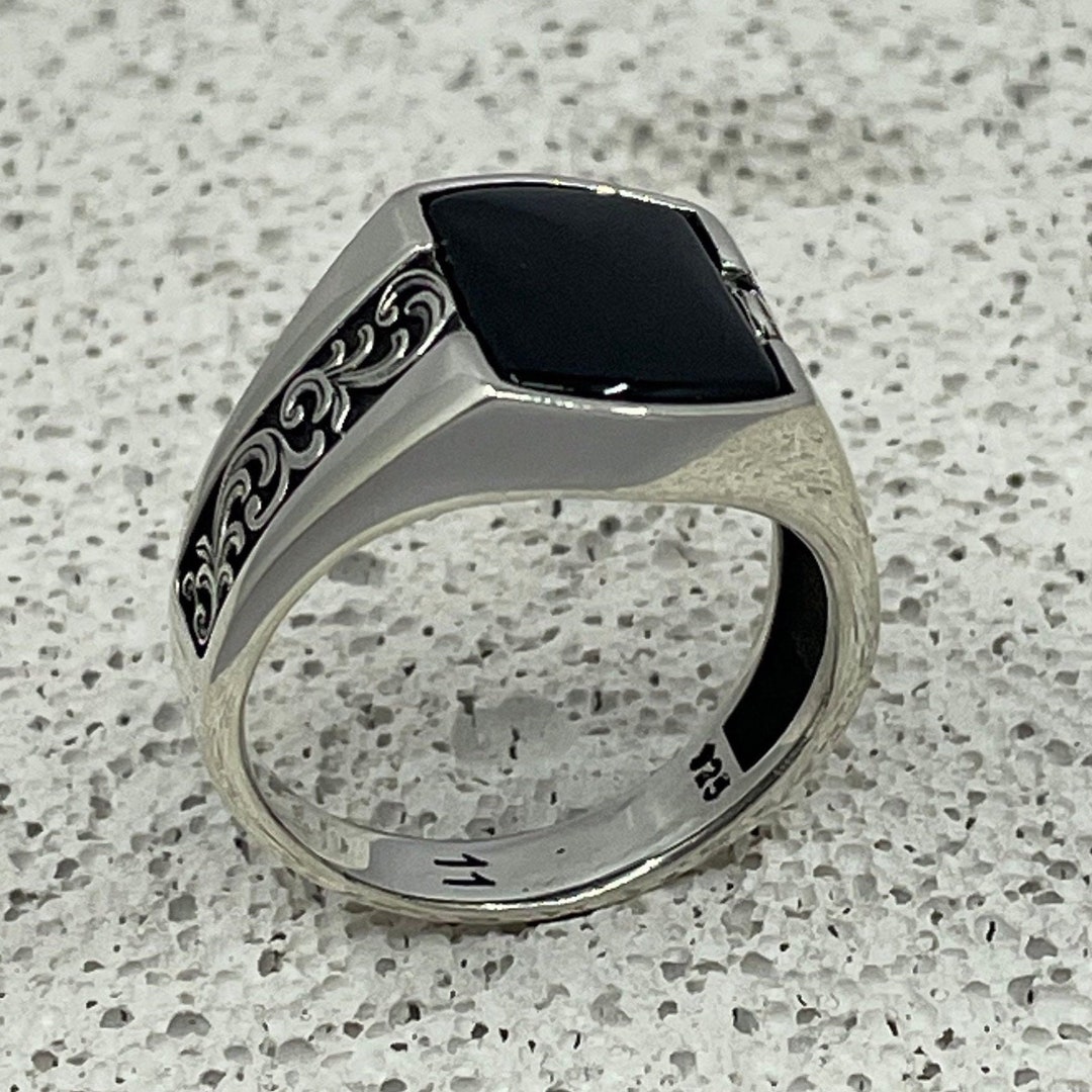 Mens Handmade Ring, 925 Sterling Silver Ring, Modern Minimalist Men ...