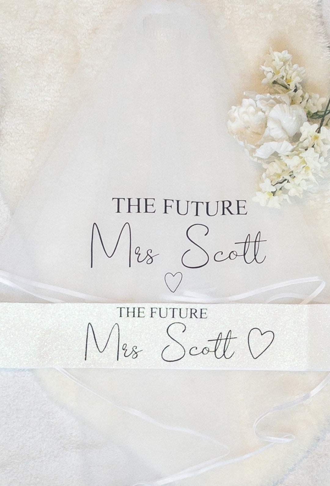 Personalised Veil, Hen Party, Hen Do, Future Mrs, Personalised Sash ...
