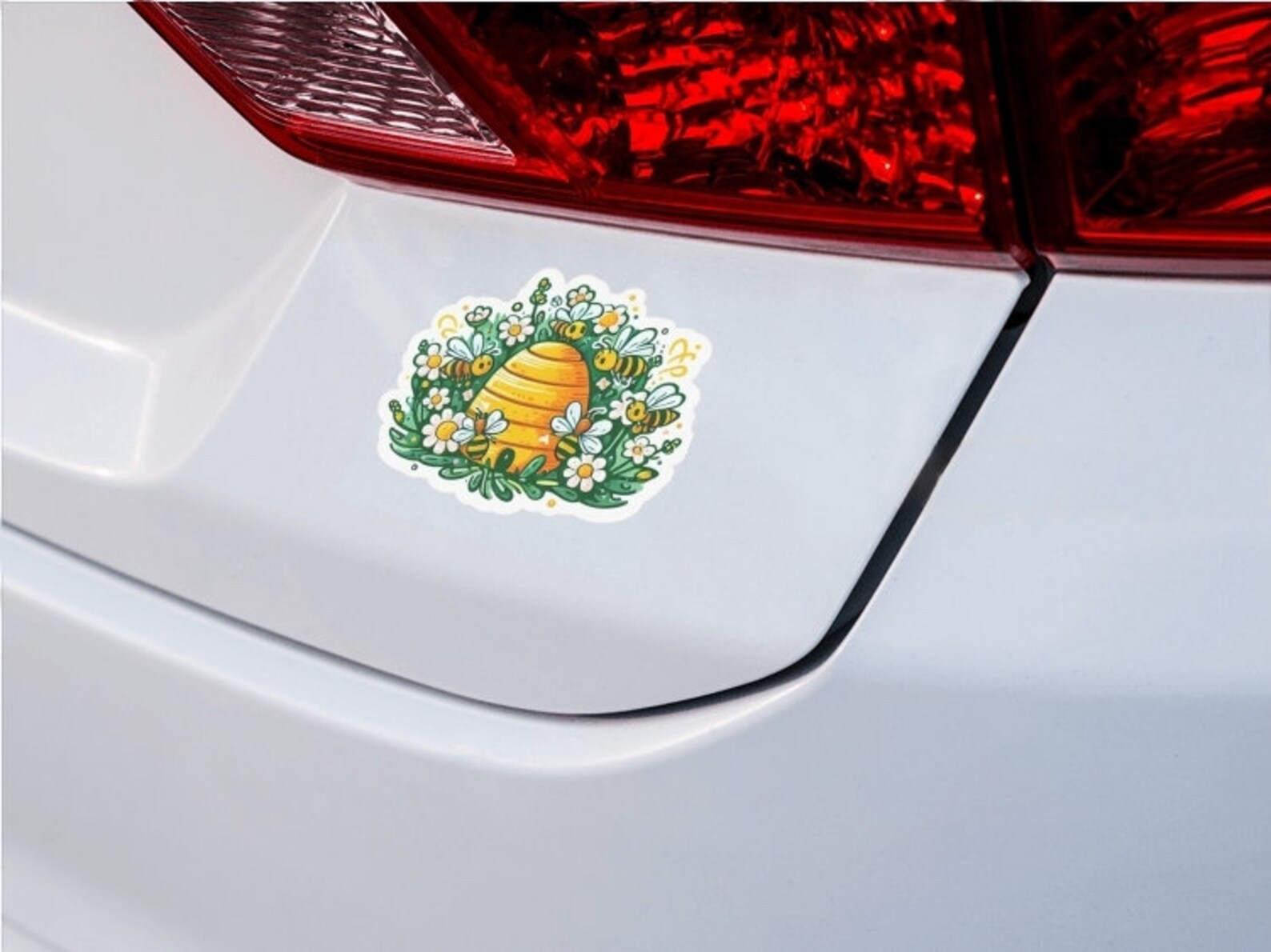 Cute Honeybees Beehive Flowers Vinyl Sticker Decal - Etsy