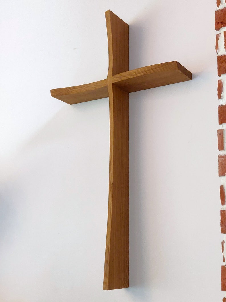 Large Oak Wood Wall Cross - Modern Minimalist Design (120cm/4ft) - Etsy