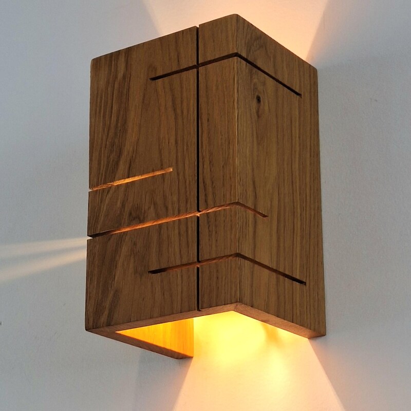 Solid Oak Wall Lights - Etsy