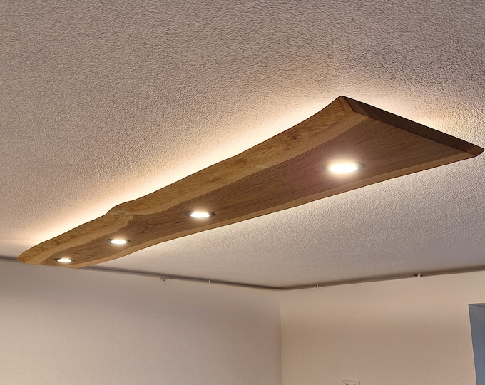 Live Edge Wood Slab Light Fixture Chandelier With Industrial Plate ...