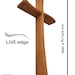 4 Ft Extra Large Modern Wooden Wall Cross straight Edge OR Live Edge ...