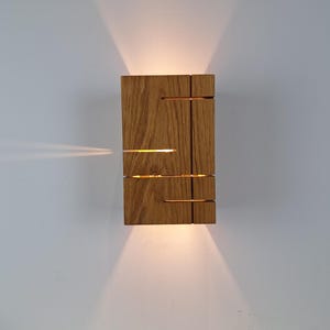 Wooden Wall Lamp Felicita| Oak Wall Sconce | Solid Wood Lights | - Etsy
