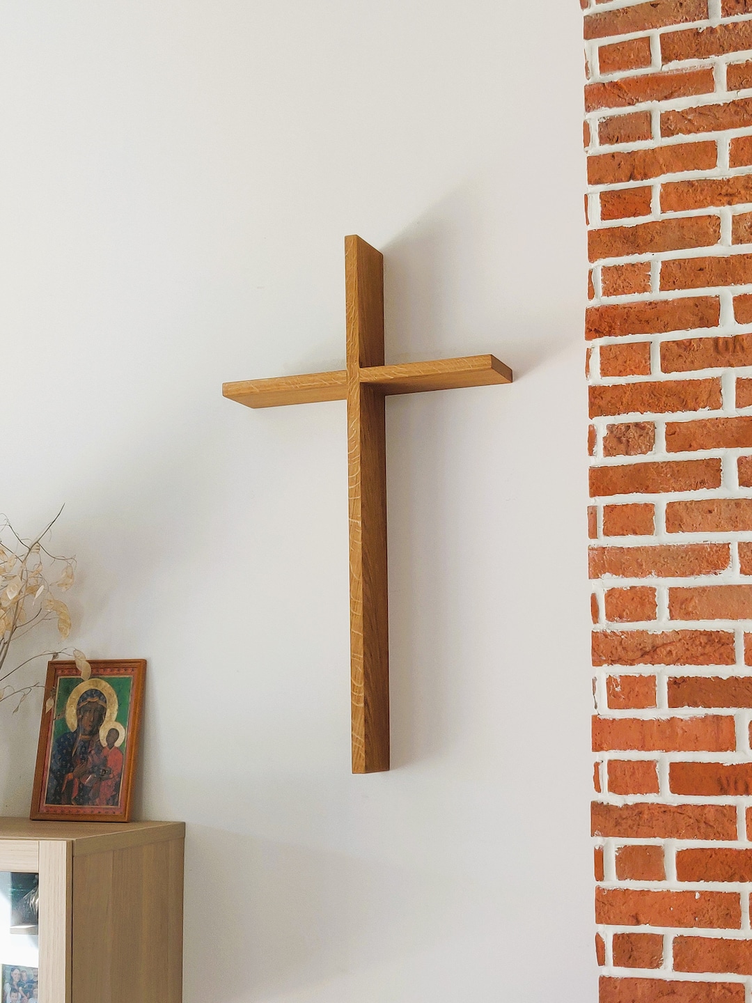 Extra Large Wooden Wall Cross Modern Minimalist oak 4 Sizes - Etsy