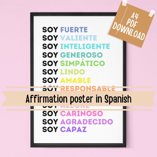 Spanish Poster - Etsy
